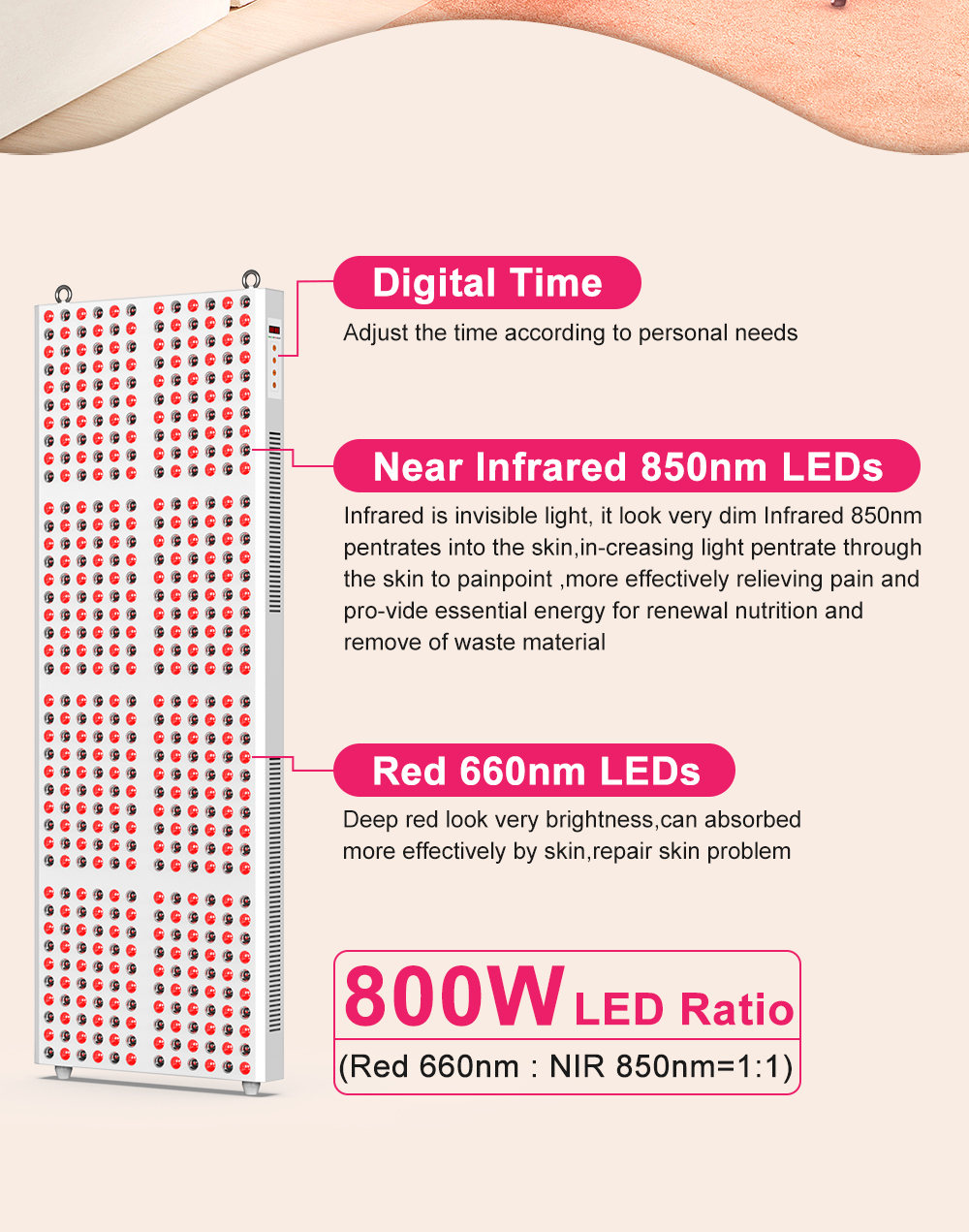 Sale 2400W highpower red panel